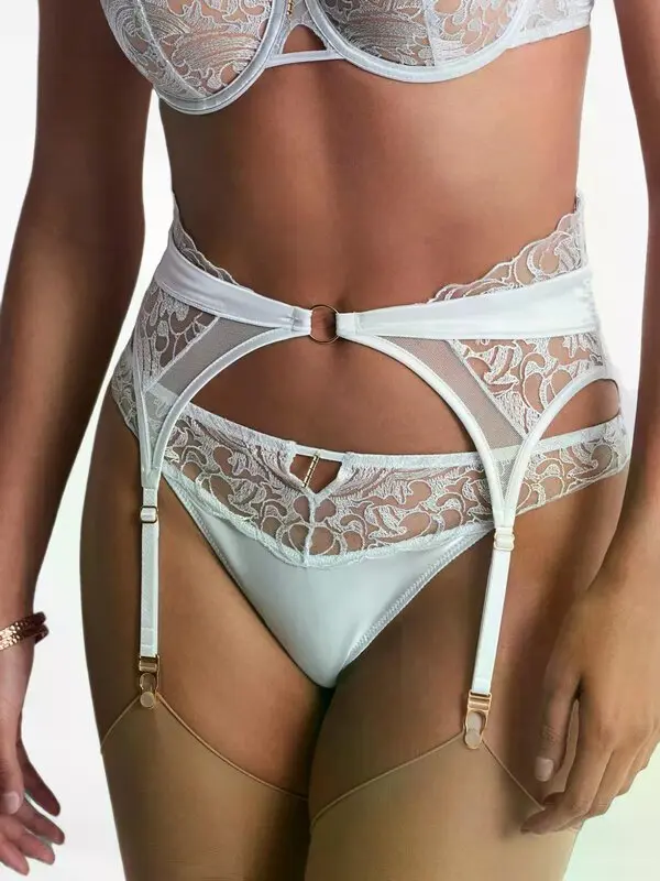 AUBADE Satin Memories Lace-embroidered Waist Cincher