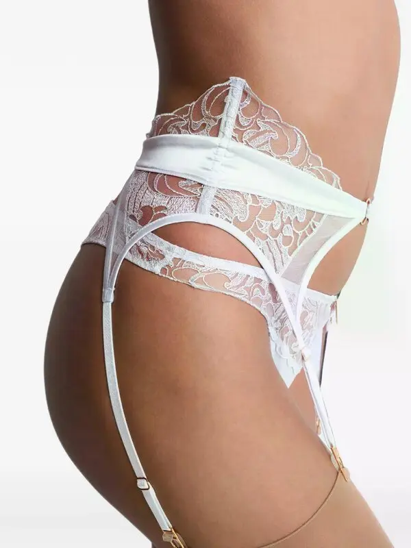 AUBADE Satin Memories Lace-embroidered Waist Cincher