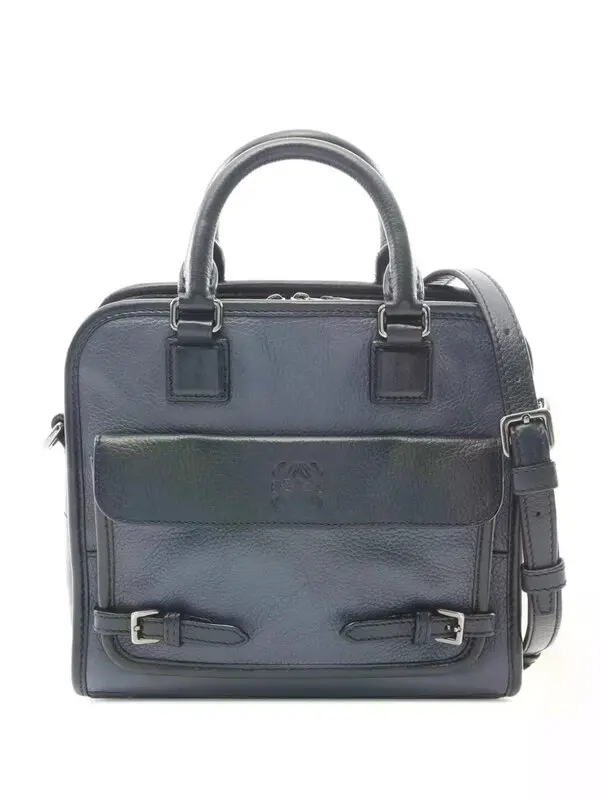 Loewe 2010-2026 Bicolor Grained Calfskin Cruz Satchel