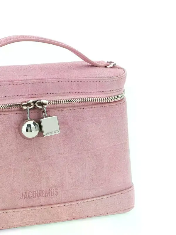 Jacquemus Le Petit Vanity Crocodile-effect Tote Bag