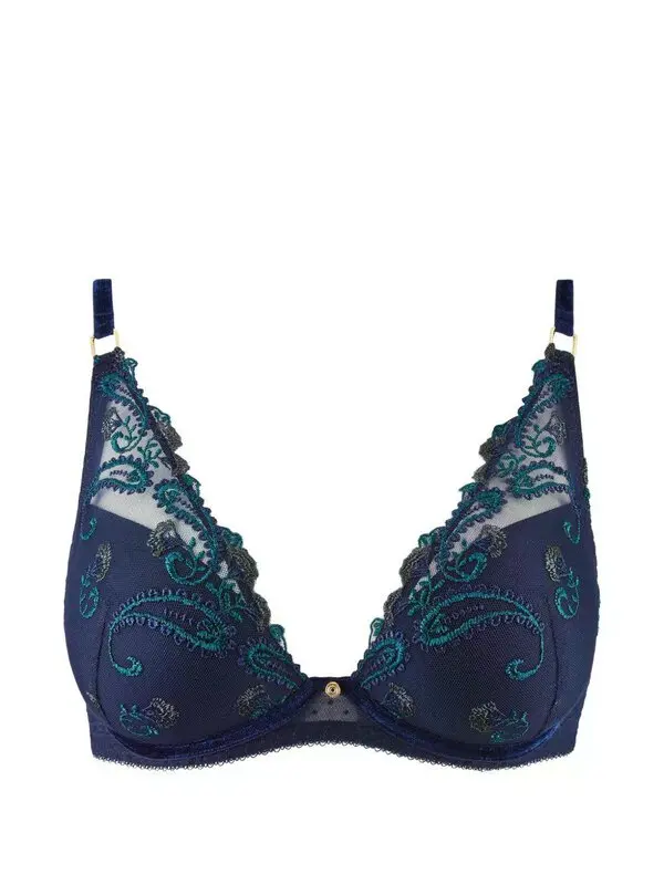 AUBADE Velvet Memories Embroidered Plunge Bra