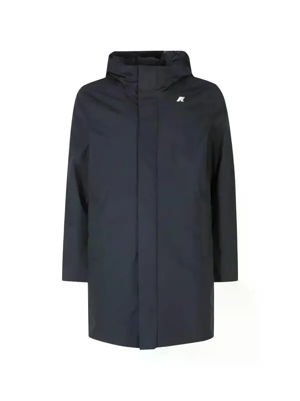 K-WAY Thomas Hooded Logo-print Coat
