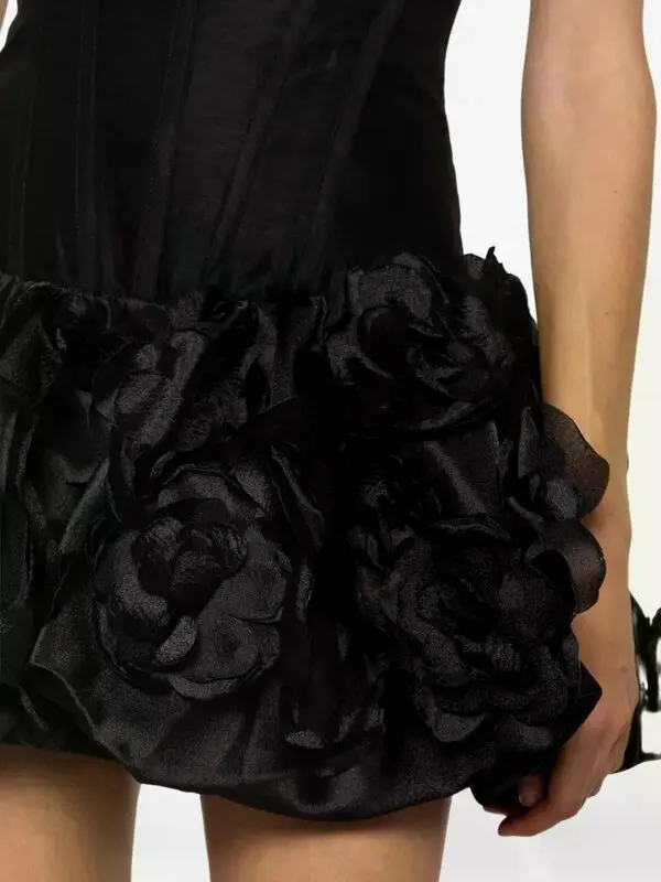 Aje Floral-appliqué Strapless Mini Dress