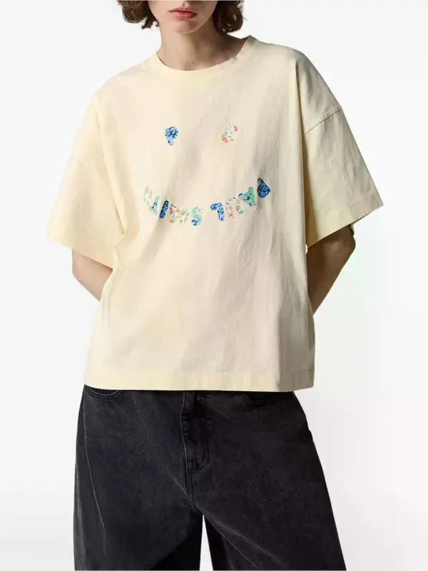 Paul Smith Cream Floral Happy T-shirt