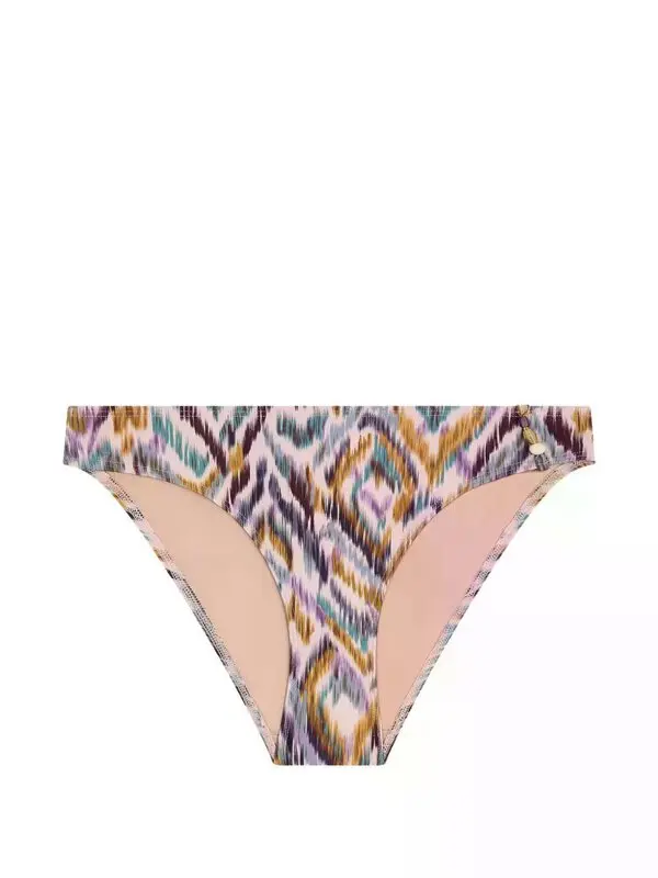 AUBADE Aurora Sands Ikat-print Bikini Bottoms - Neutrals