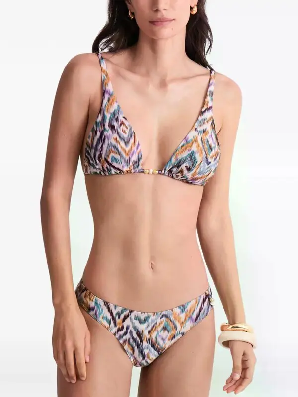 AUBADE Aurora Sands Ikat-print Bikini Bottoms