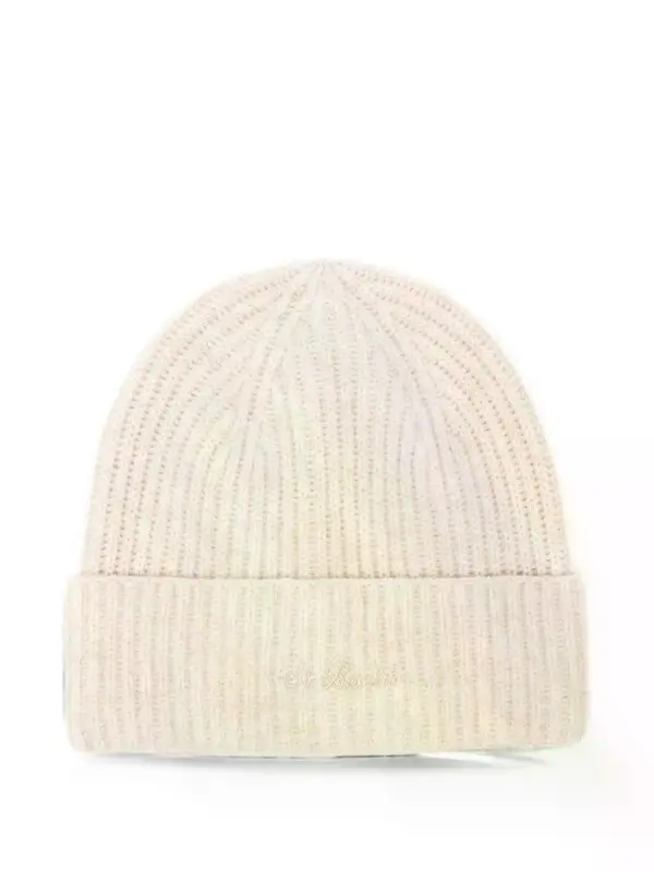 MC2 SAINT BARTH Ribbed-knit Embroidered Beanie Hat