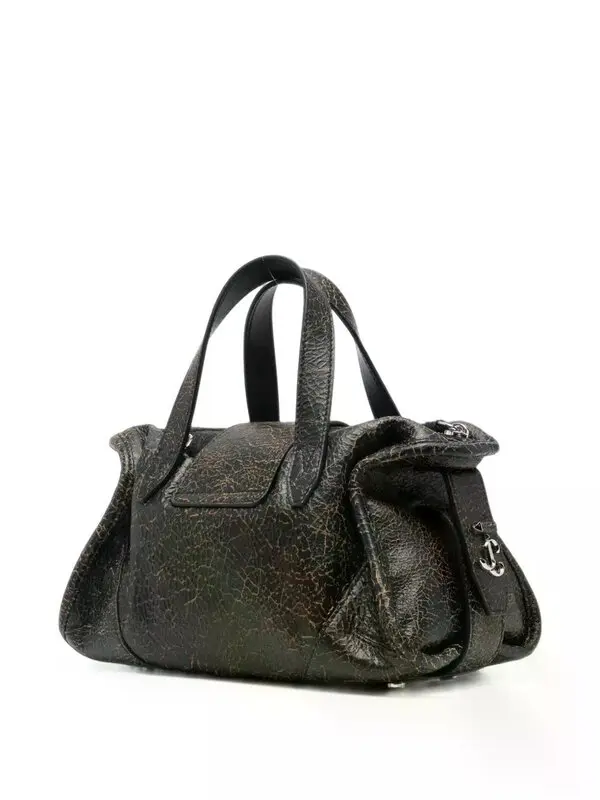 JIMMY CHOO Cracked-effect Barli Tote Bag