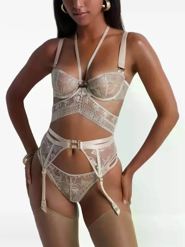 AUBADE Magnetic Spell Embroidered Suspender Belt