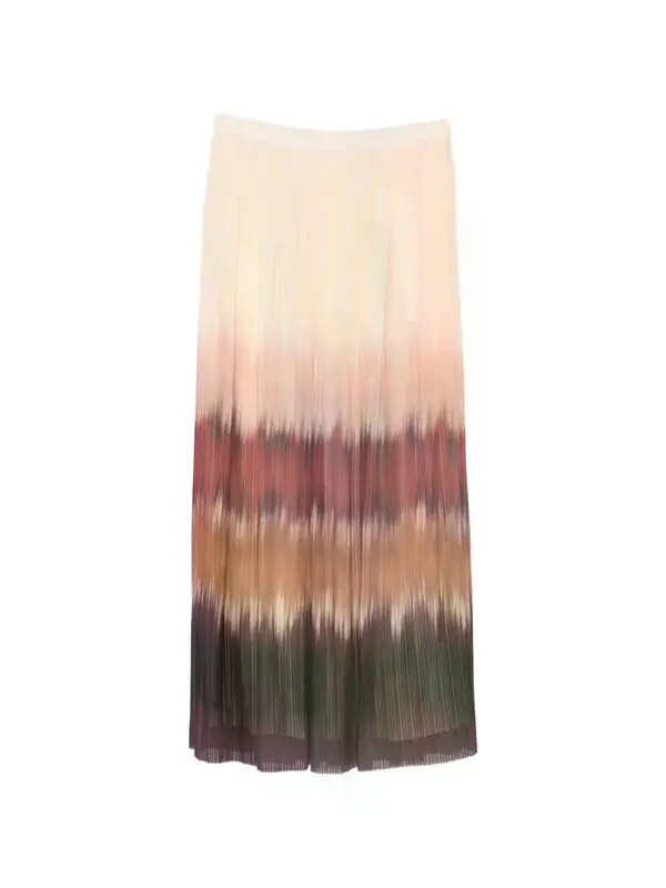 Ba&sh Wina Pleated Ombré-effect Midi Skirt