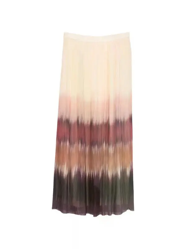 Ba&sh Wina Pleated Ombré-effect Midi Skirt