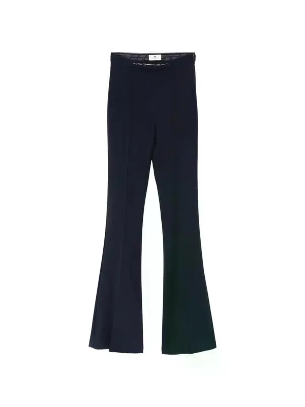 Elisabetta Franchi Belted Flared Trousers - Blue