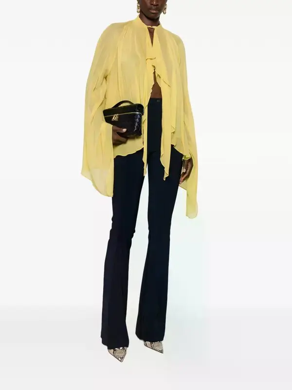 Elisabetta Franchi Belted Flared Trousers - Blue