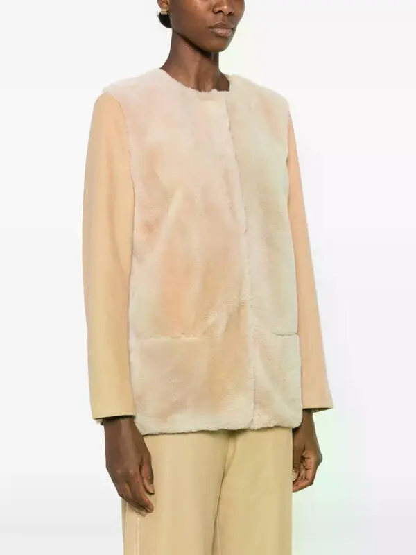 FORTE_FORTE Faux-fur Panelled Jacket
