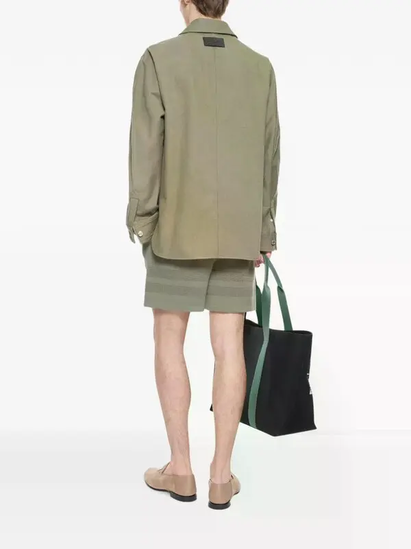 Givenchy Couture Seam Overshirt In Overdyed Denim - Green