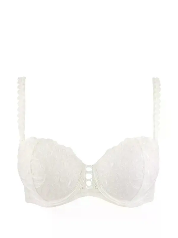 AUBADE Pour Toujours Embroidered Bandeau Bra - White