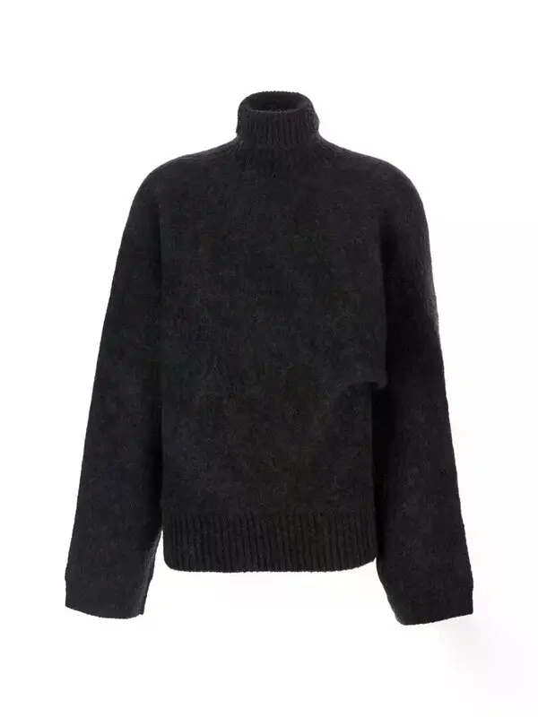 GANNI Logo-plaque Roll-neck Sweater