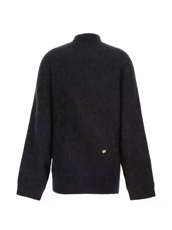 GANNI Logo-plaque Roll-neck Sweater