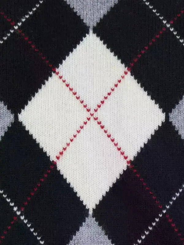 DUNST Argyle Crewneck Wool Sweater