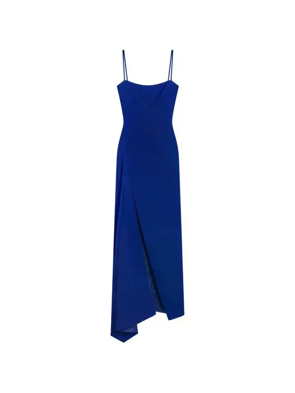 Givenchy Sliced Long Slashed Dress In Velvet