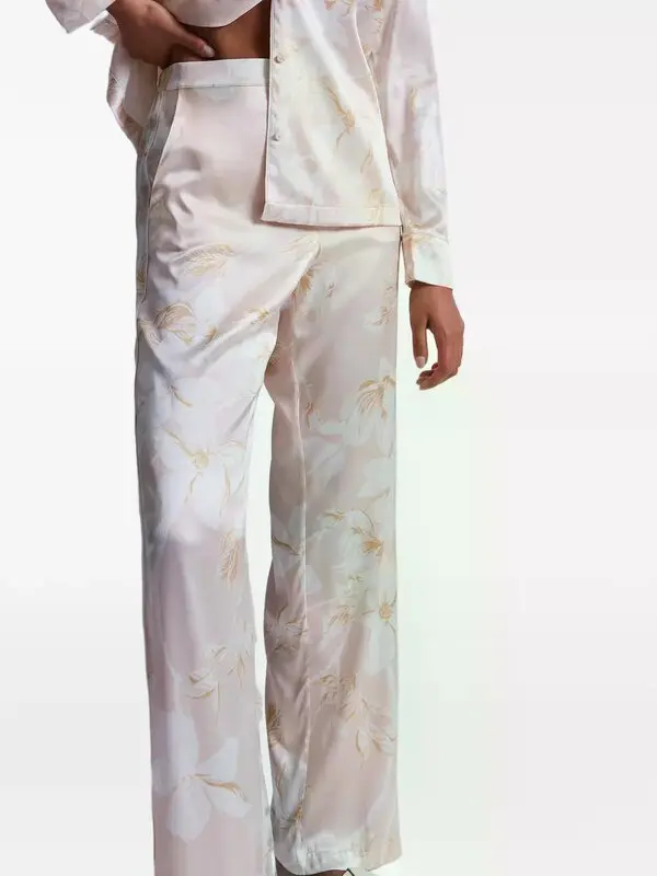 AUBADE Silk Night Floral-print Pajama Trousers