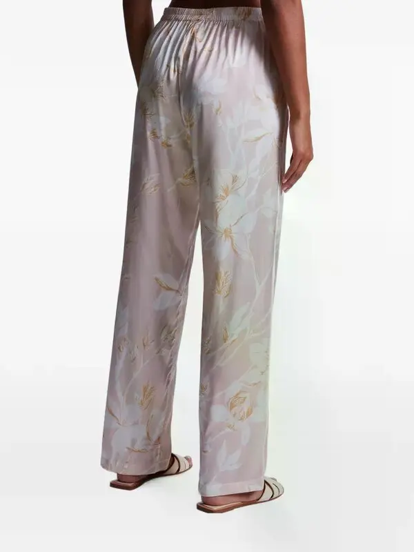 AUBADE Silk Night Floral-print Pajama Trousers