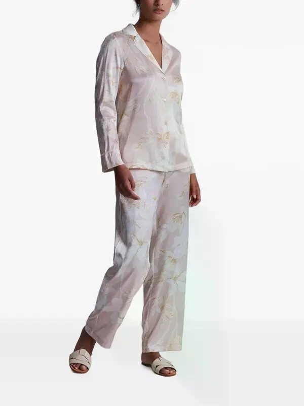 AUBADE Silk Night Floral-print Pajama Trousers