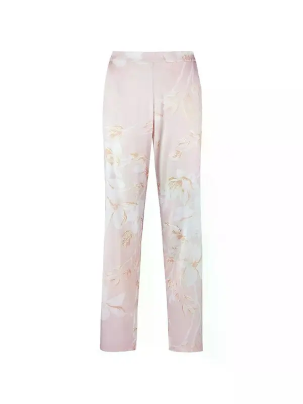 AUBADE Silk Night Floral-print Pajama Trousers - Neutrals