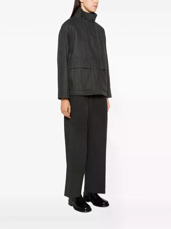 Herno Pinstripe-pattern High-neck Jacket