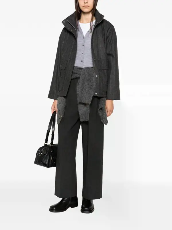 Herno Pinstripe-pattern High-neck Jacket
