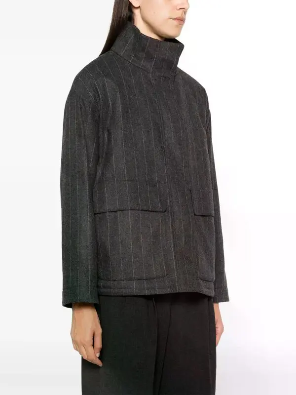 Herno Pinstripe-pattern High-neck Jacket