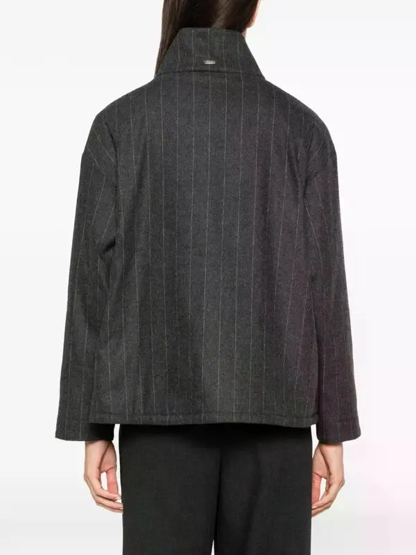 Herno Pinstripe-pattern High-neck Jacket