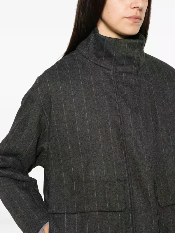 Herno Pinstripe-pattern High-neck Jacket