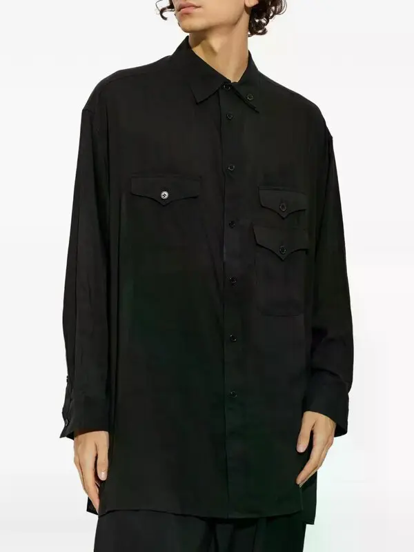 Yohji Yamamoto Button-down Flap-pocket Shirt