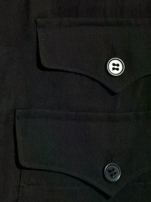Yohji Yamamoto Button-down Flap-pocket Shirt