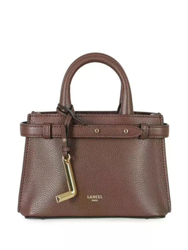 LANCEL Faubourg Belted Grained Handbag - Brown