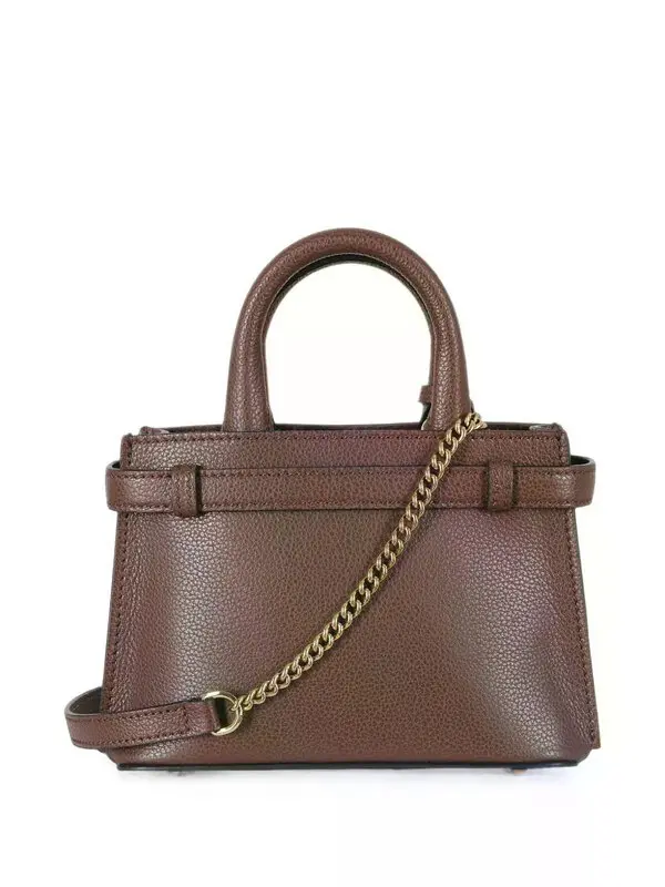 LANCEL Faubourg Belted Grained Handbag - Brown
