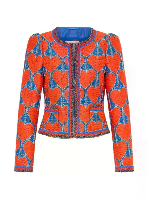 MAISON COMMON Heart-print Bouclé Jacket