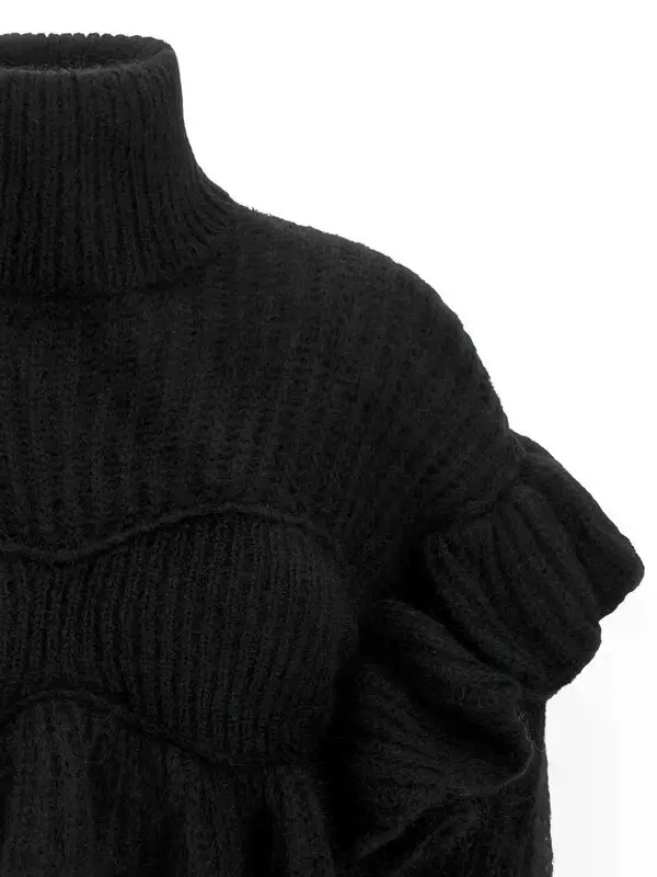 Elisabetta Franchi Knit Sweater With Ruffles