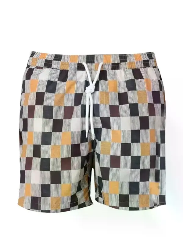 Massimo Alba Kite Checkered Swim Shorts
