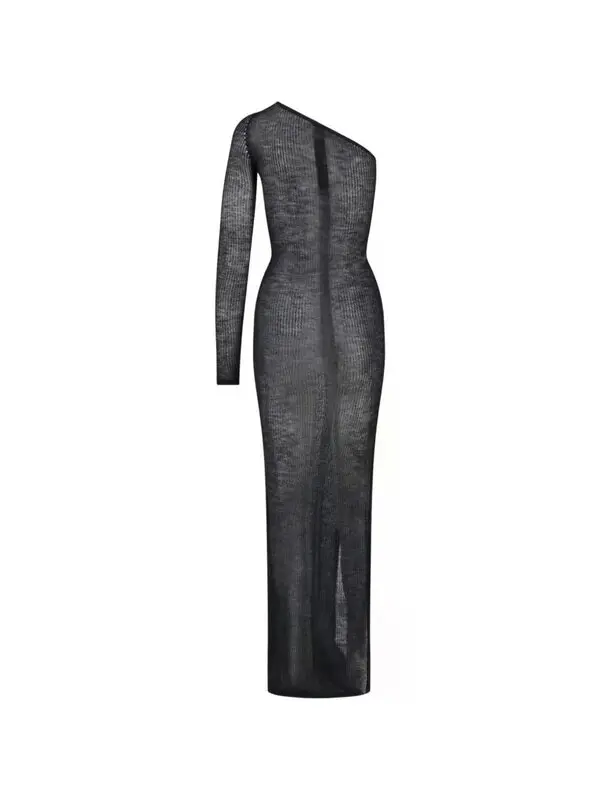 Rick Owens One-shoulder Ribbed-knit Dress