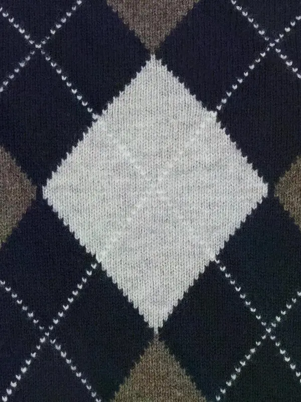 DUNST Argyle Wool Sweater