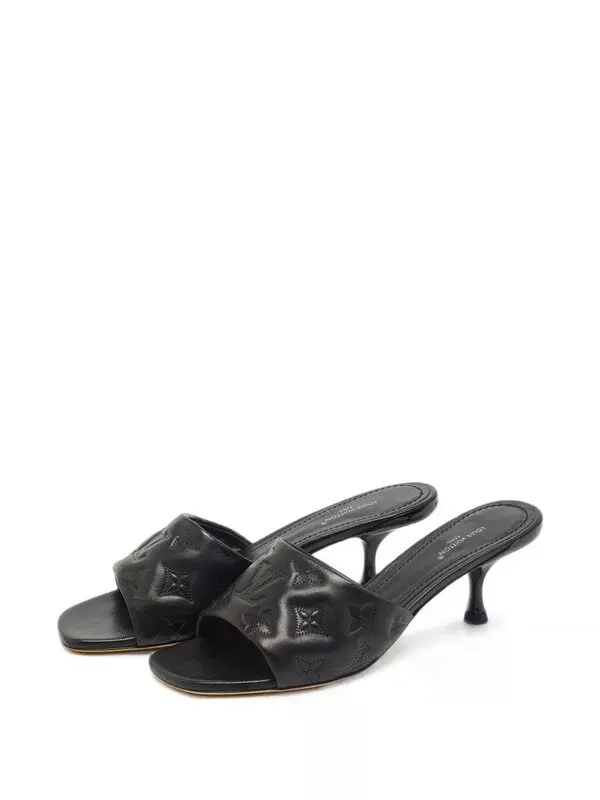 LOUIS VUITTON Neo Revival Monogram Heeled Sandals