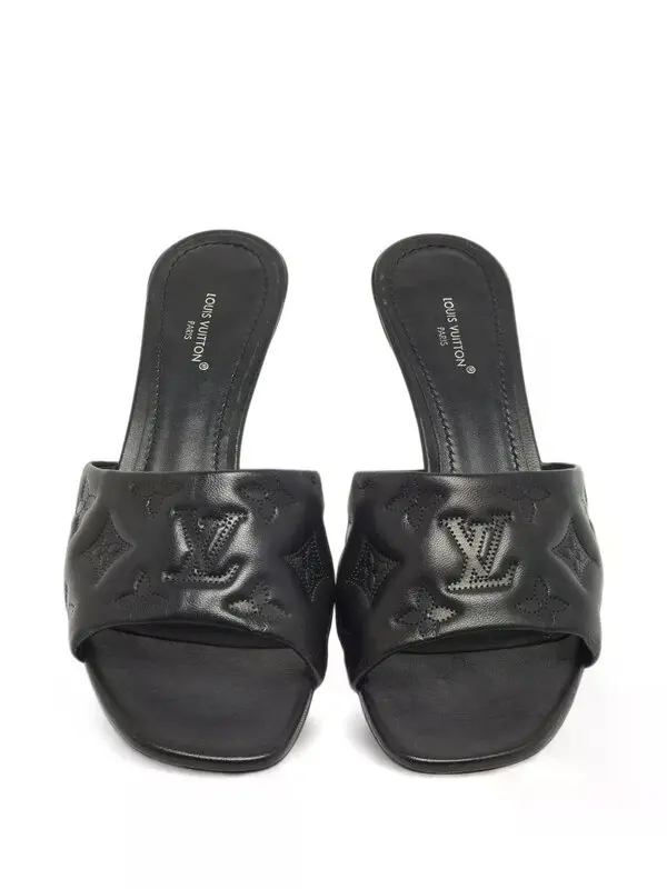 LOUIS VUITTON Neo Revival Monogram Heeled Sandals