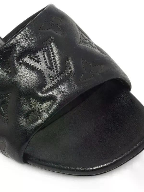LOUIS VUITTON Neo Revival Monogram Heeled Sandals