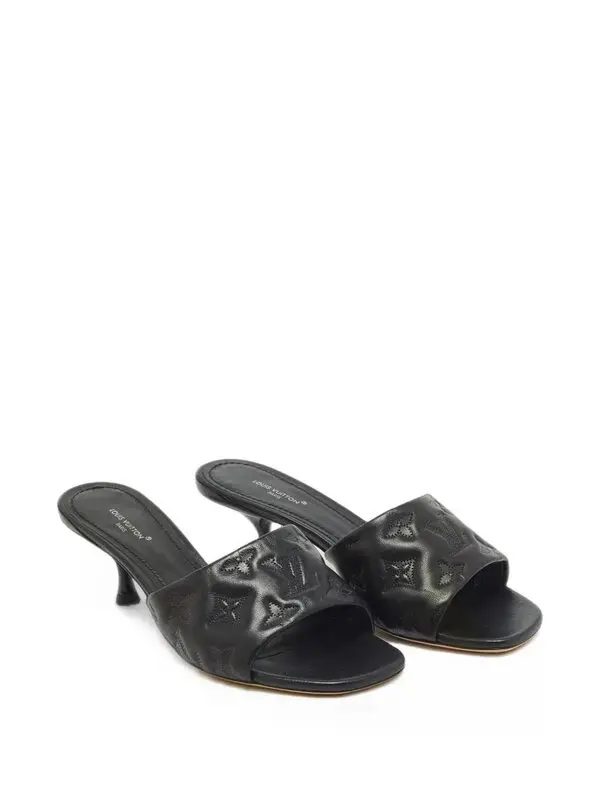 LOUIS VUITTON Neo Revival Monogram Heeled Sandals