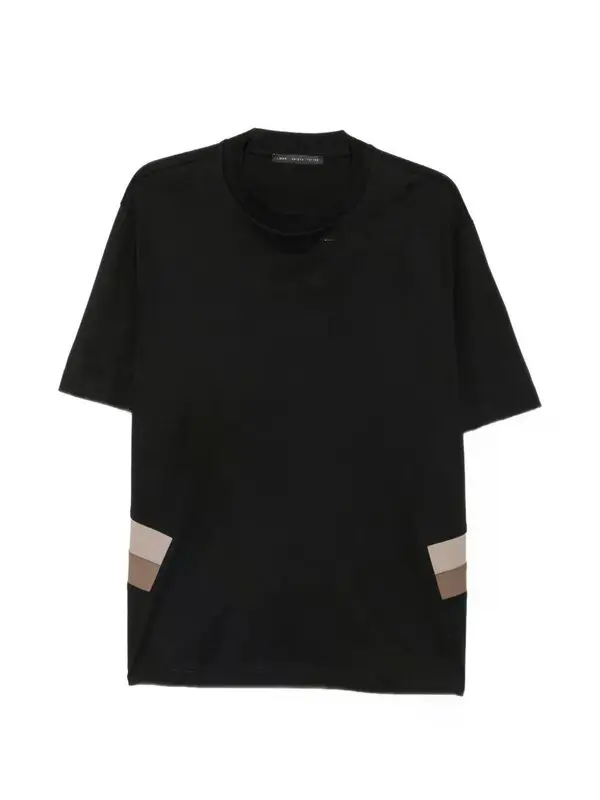 LOW BRAND Striped-insert T-shirt