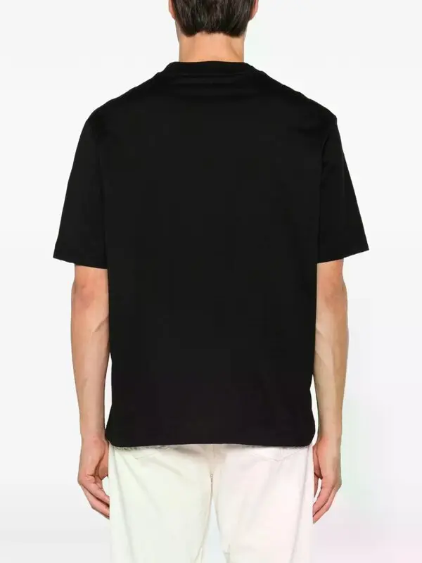LOW BRAND Striped-insert T-shirt
