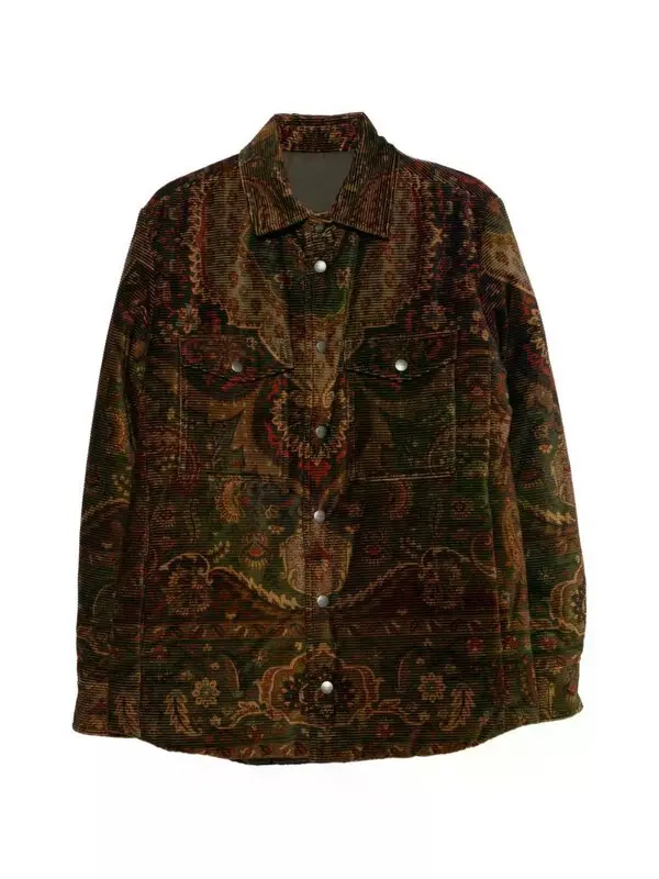 Etro Paisley-print Corduroy Padded Jacket