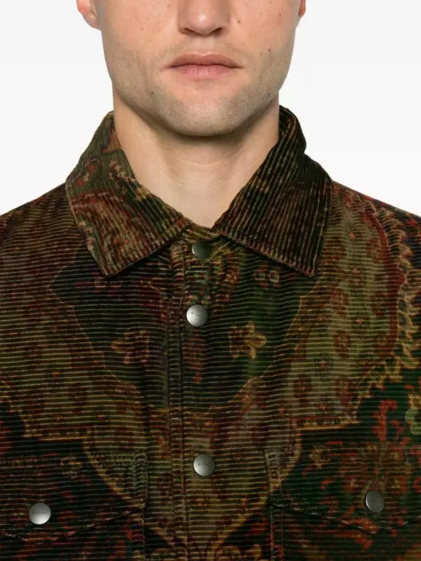 Etro Paisley-print Corduroy Padded Jacket